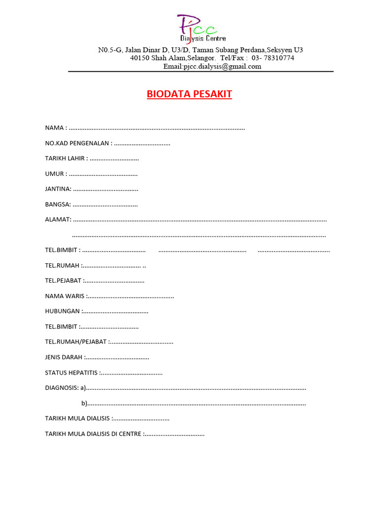 BIODATA PT BARU | PDF