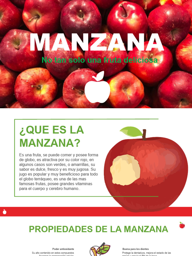 Beneficios y características de la manzana | PDF | manzana | Estómago