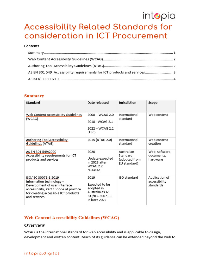 Standards - Accessibility FINAL | PDF | Accessibility | Information ...