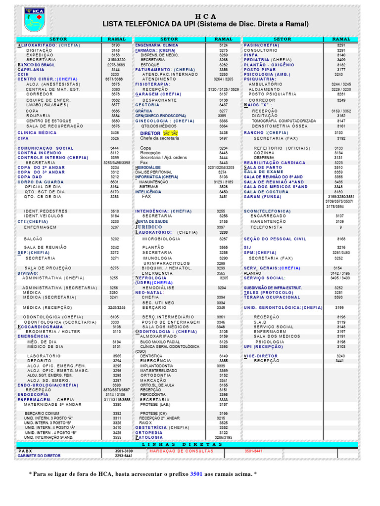 Lista - Telefonica Hca | PDF
