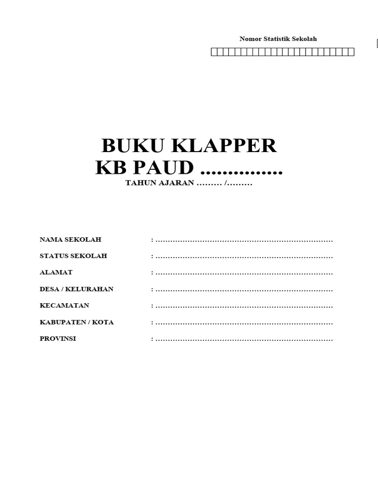 A.3.4 Buku Klapper Paud TK KB | PDF | Karier & Perkembangan | Seni ...