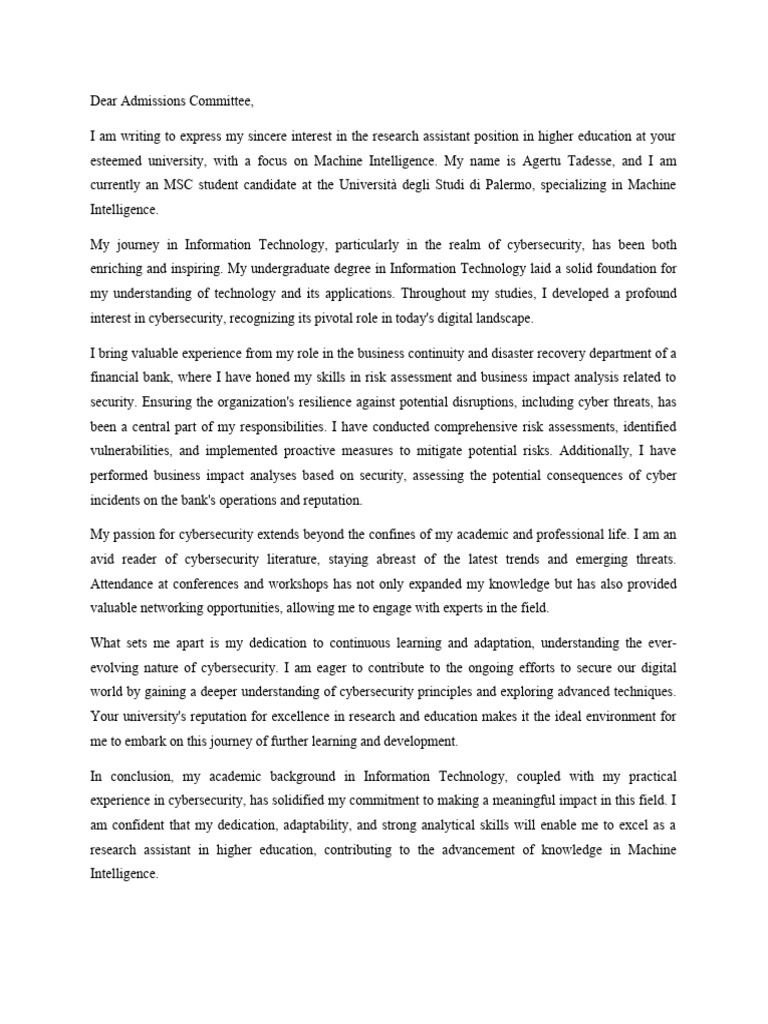 Agertu Personal Statement | PDF | Computer Security | Security