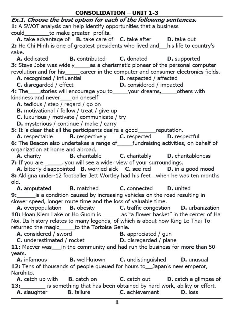 L12 Practice Unit 123 | PDF | Cost Of Living | Urbanization