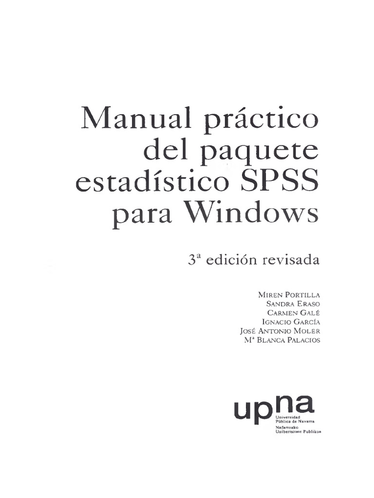 Portilla 2006 Manual Spss Final Pdf