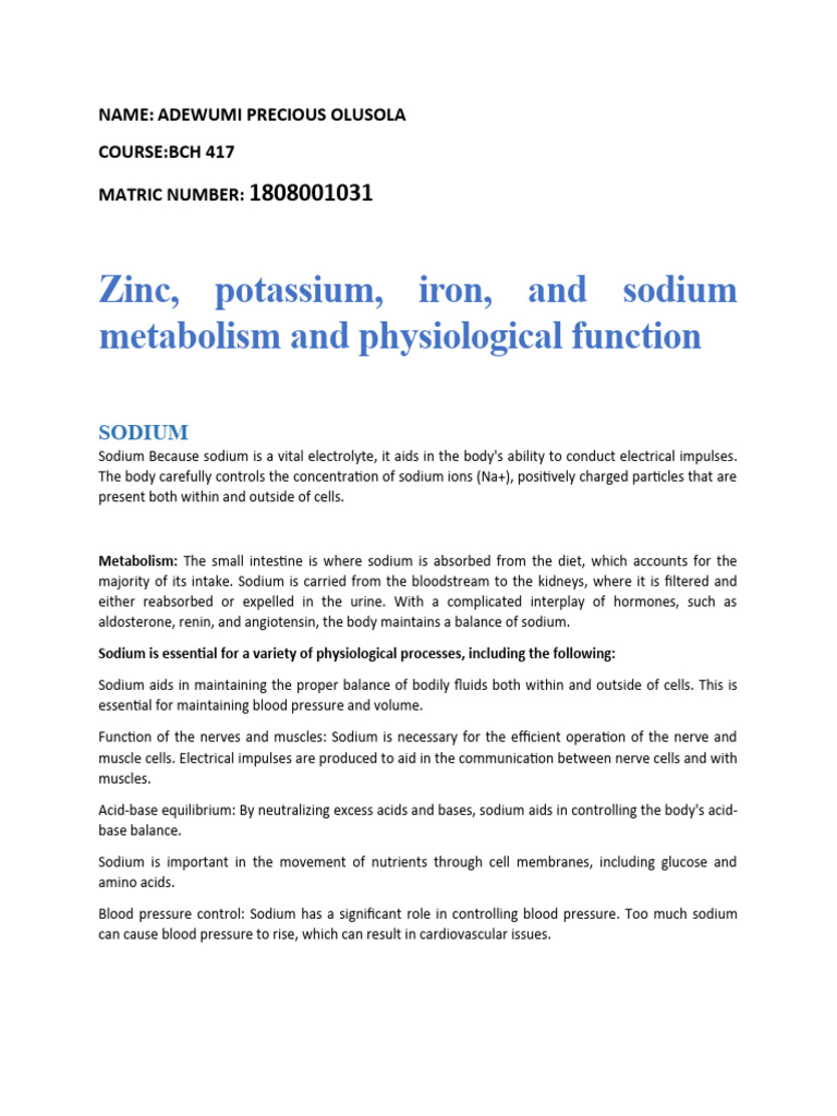 Adewumi Precious Olusola Matric:1808001031 | PDF