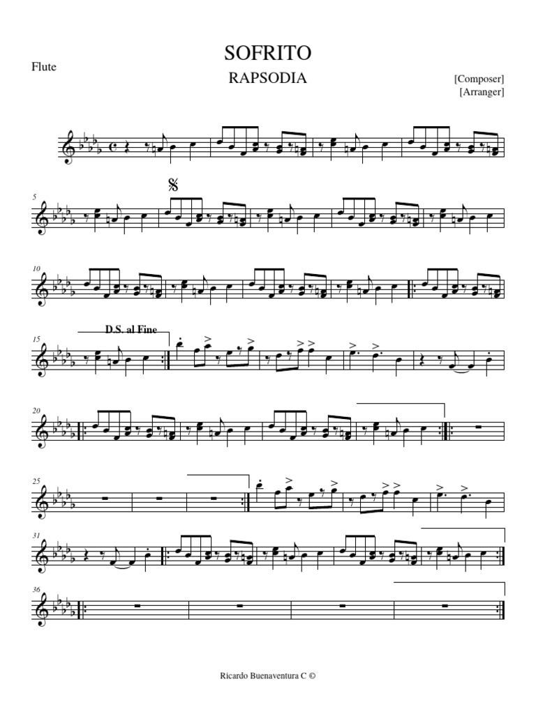 SOFRITO - Flute - Mus | PDF