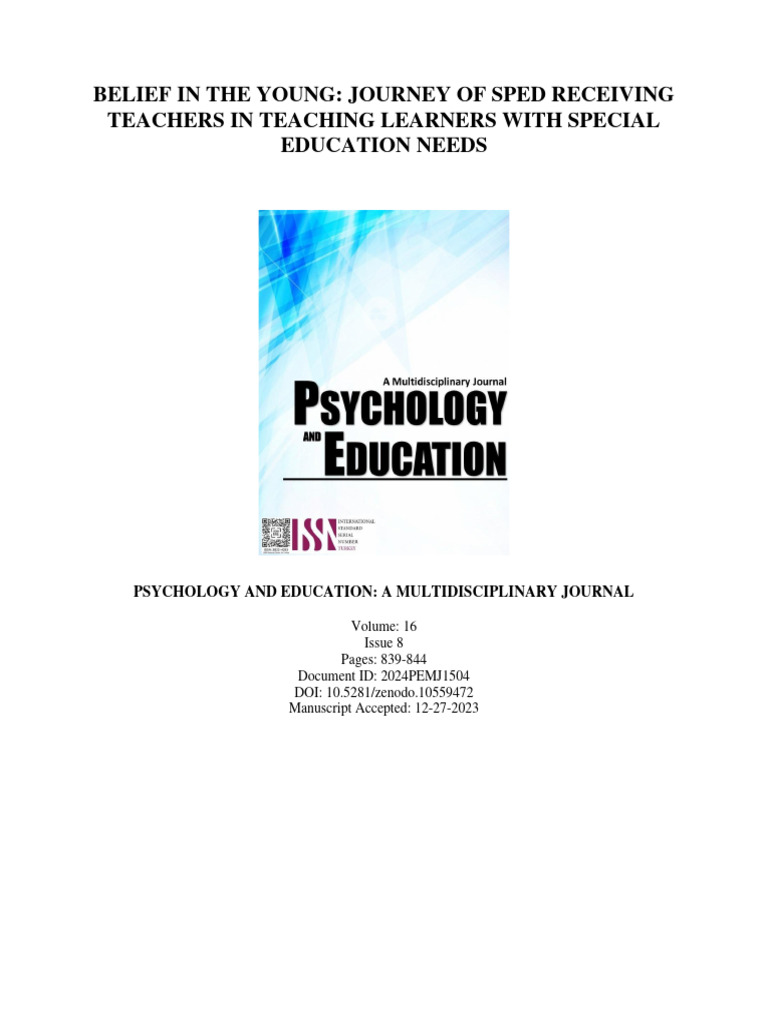 SPED Teachers' Journey with LSEN | PDF