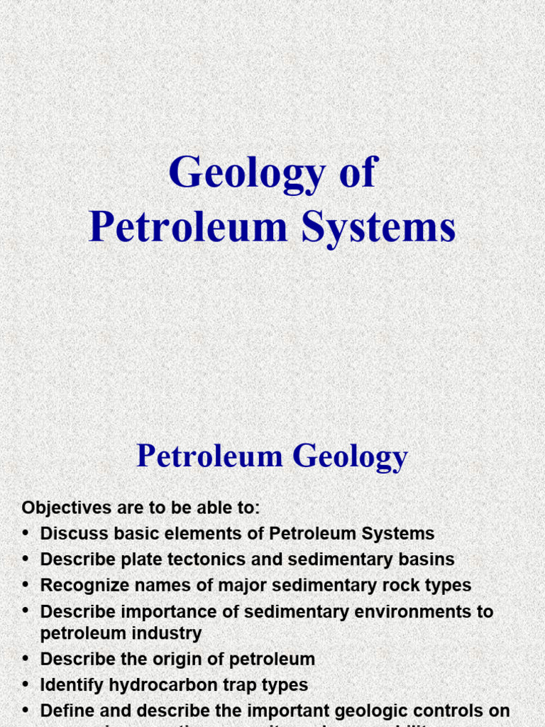 Geology of Petroleum Systems | PDF