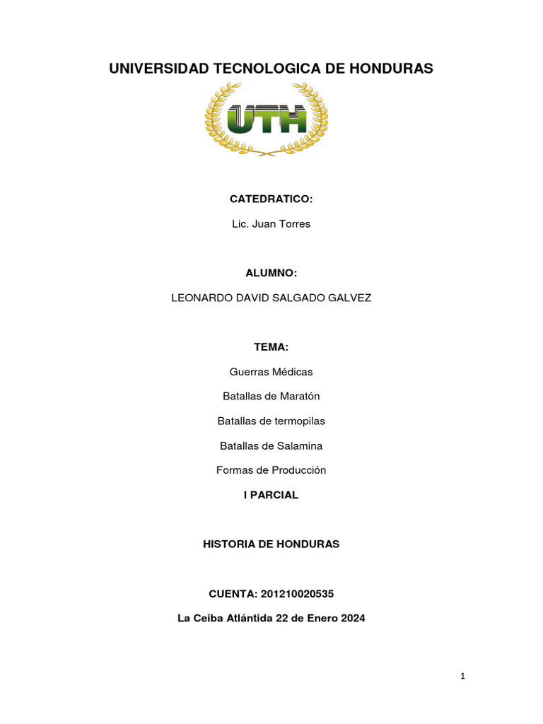 Tarea UTH Historia de Honduras | PDF | Capitalismo | Feudalismo