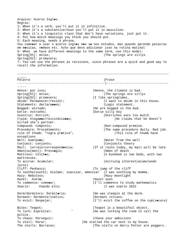 Acervo Inglês | PDF | Morphology | Semantic Units