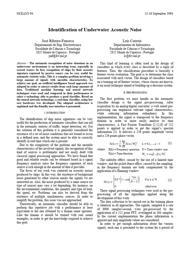 Identification Of Underwater Acoustic No Pdf Image Segmentation