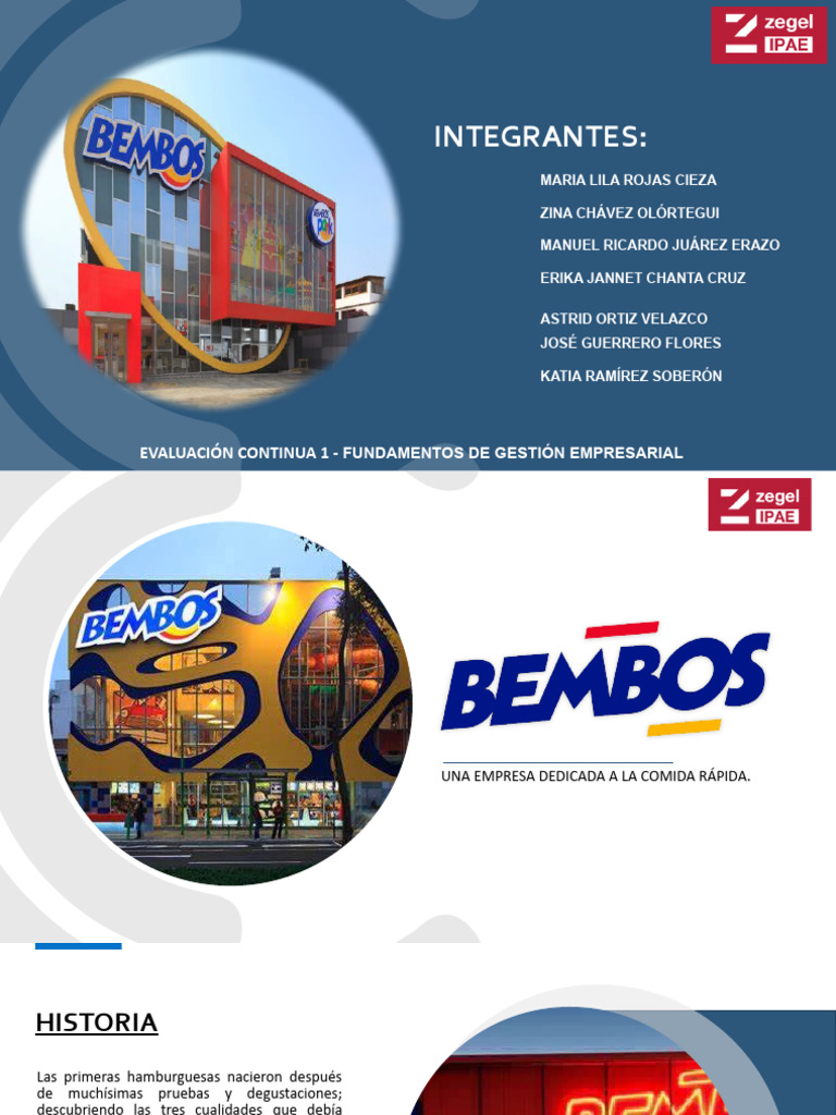 Gestión Empresarial en Bembos: Claves y Roles | PDF | Business | Economias