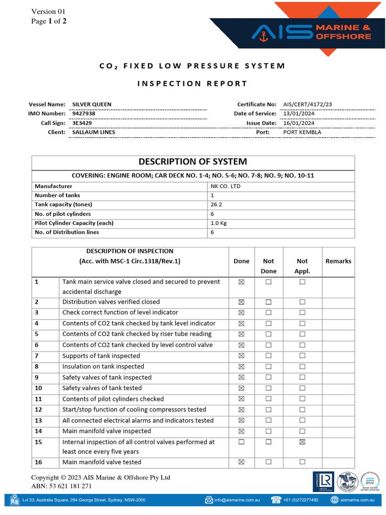 Fixed CO2 - LOW Pressure System | PDF