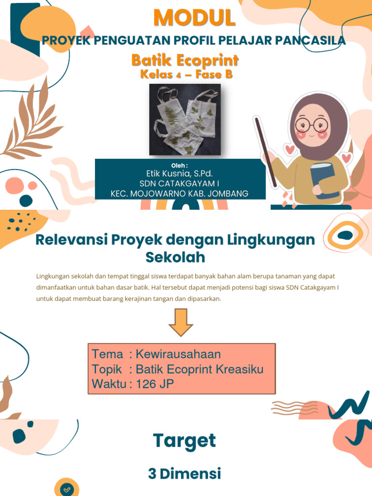 Modul Projek - Batik Ecoprint - Fase B | PDF