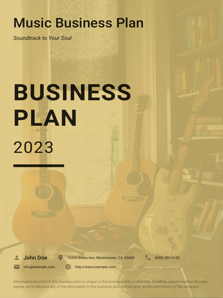 Music Business Plan | PDF | Marketing | Marketing Strategy