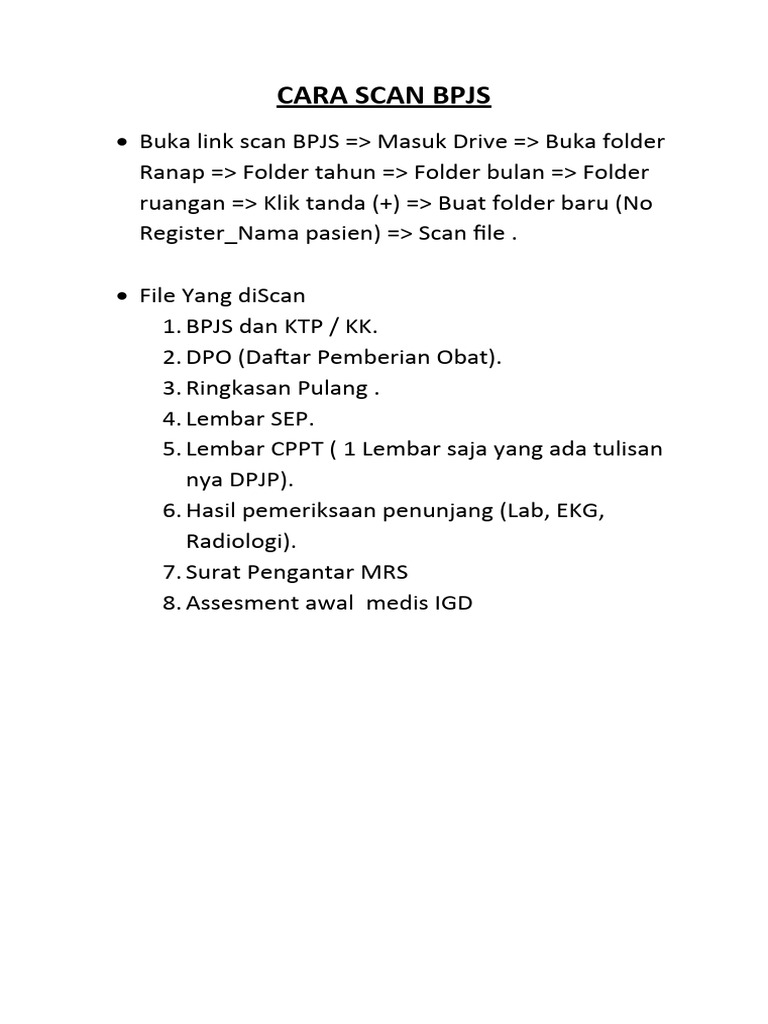 Cara Scan Bpjs | PDF