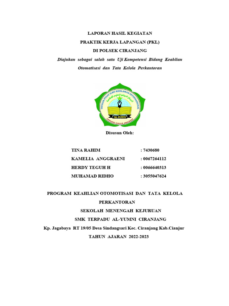 Laporan Hasil Kegiatan Kelompok | PDF