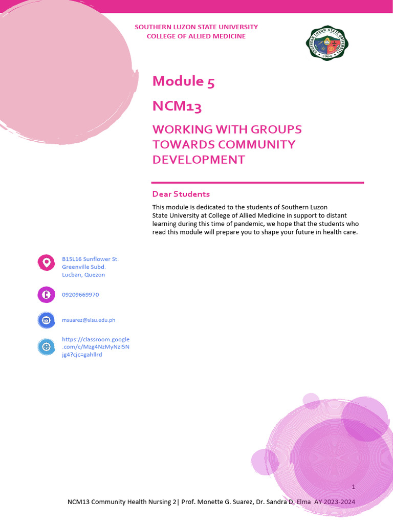 NCM13 CHN II Module 5 | PDF | Behavior | Experience