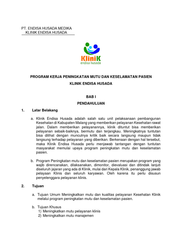 Laporan Program Mutu | PDF | Bisnis