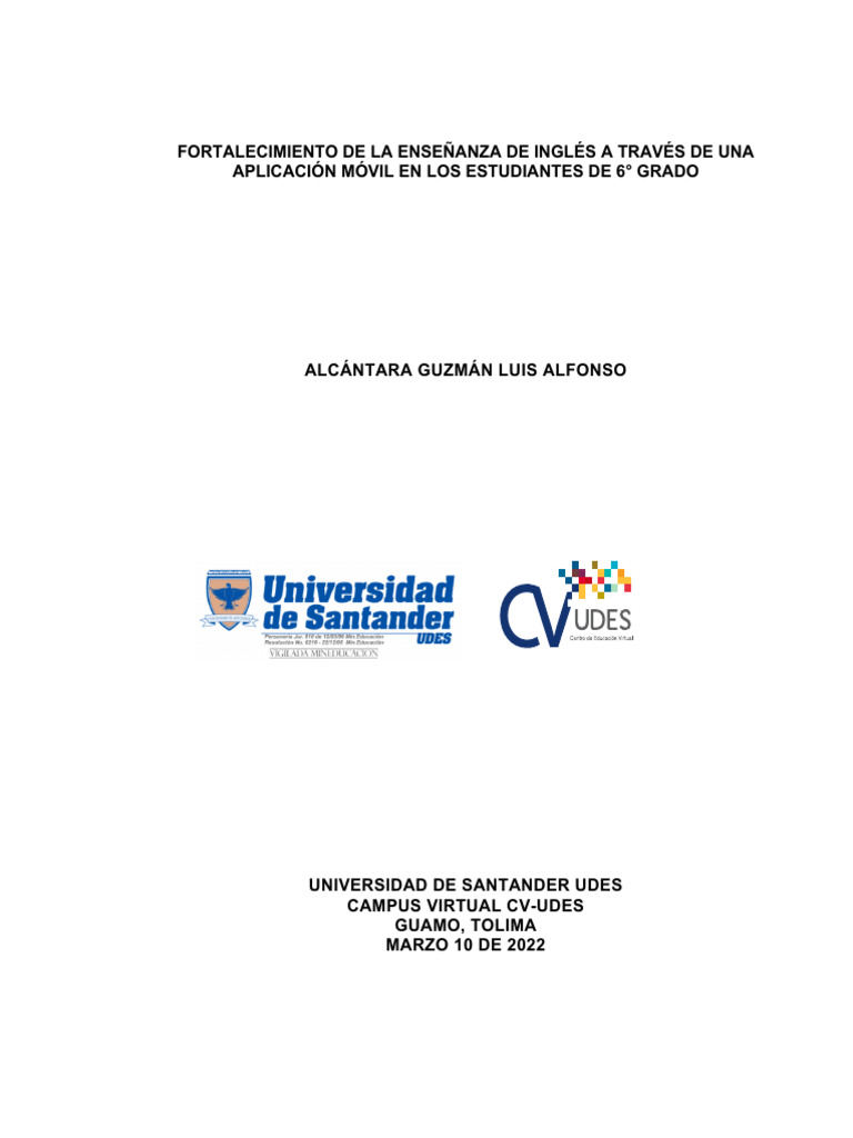 Proyecto Modelo | PDF | Aprendizaje | Segundo lenguaje