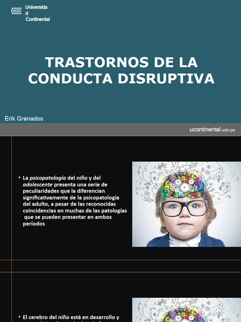 U03 - Trastornos de Conducta Disruptiva | PDF | Desorden hiperactivo y deficit de atencion ...