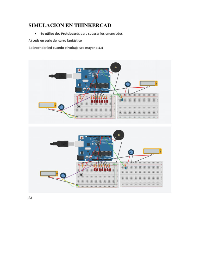 Simulacion en Thinkercad | PDF