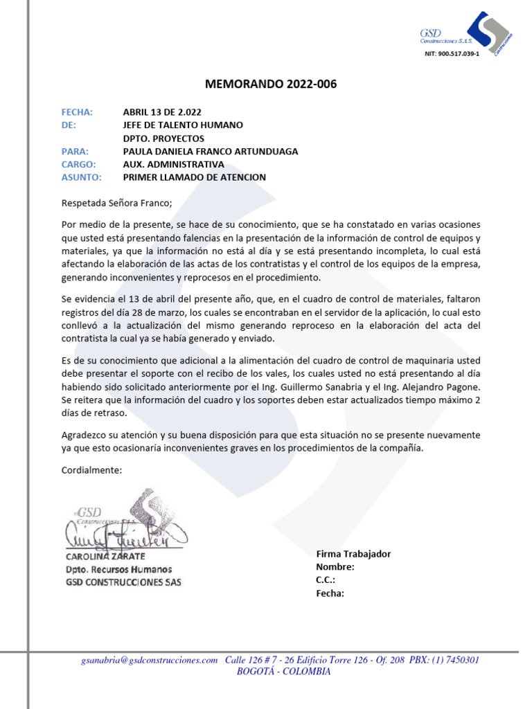 Memo - Franco Paula - Abr | PDF