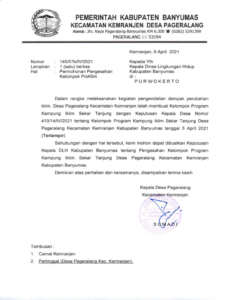 Surat Permohonan SK | PDF