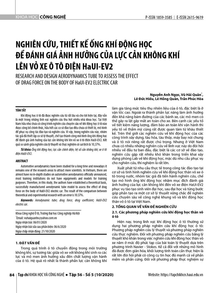 Ống khí động Haui-EV2 | PDF