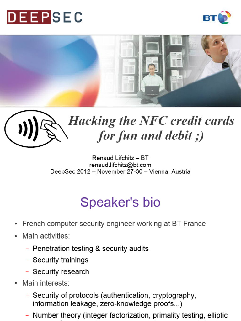 DeepSec 2012 Renaud Lifchitz - Hacking The NFC Credit Cards For Fun and ...
