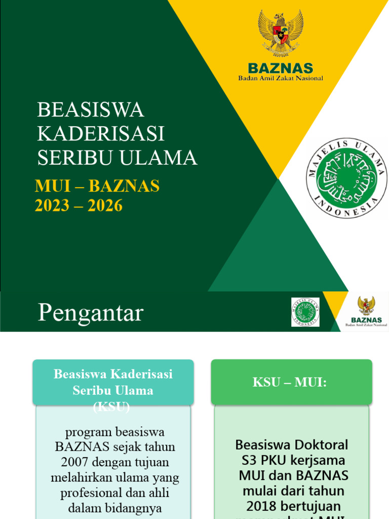 Paparan Baznas Ksu - Mui2023 | PDF