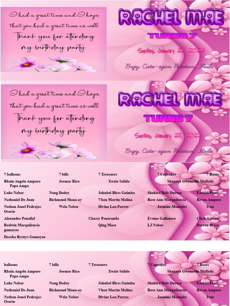 7 Balloons7 Bills7 Treasures7 Cupcakes7 Roses | PDF | Art