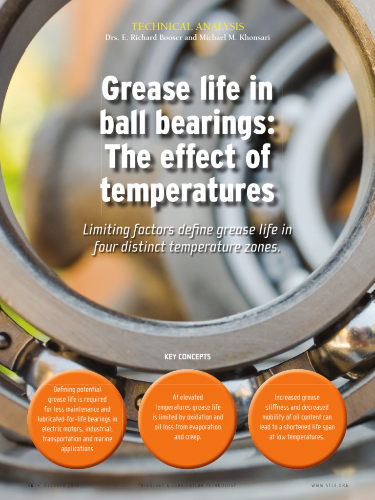 Grease Life in Ball Bearings - The Effect of Temperatures - TLT Article ...