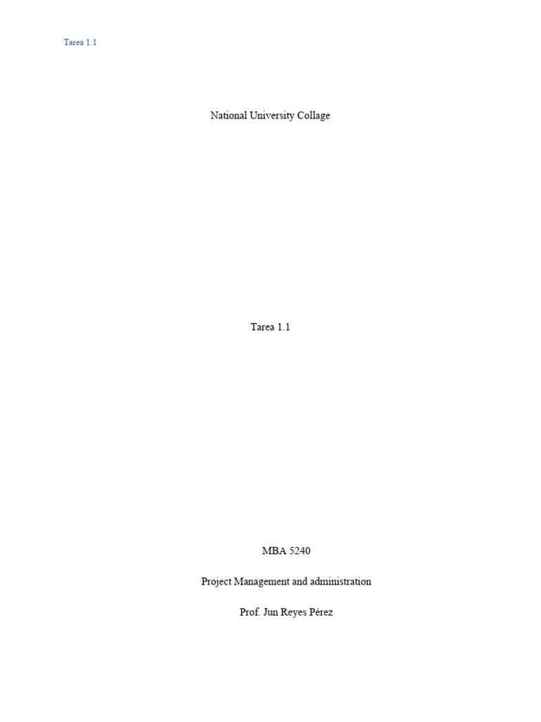 Tarea 1.1 | PDF | Planificación | Economias