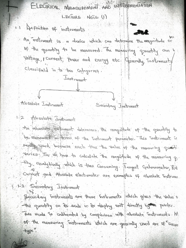 EEC 124 Electrical Instrument | PDF
