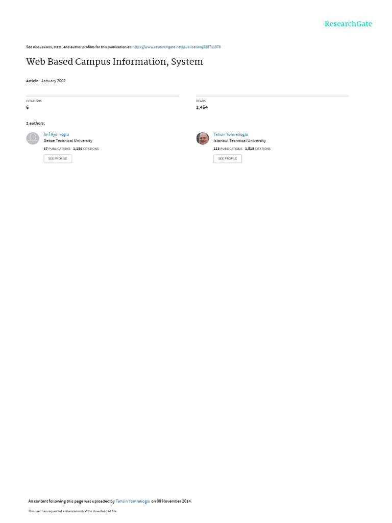 Web Based Campus Information System | PDF | Geographic Information System | World Wide Web