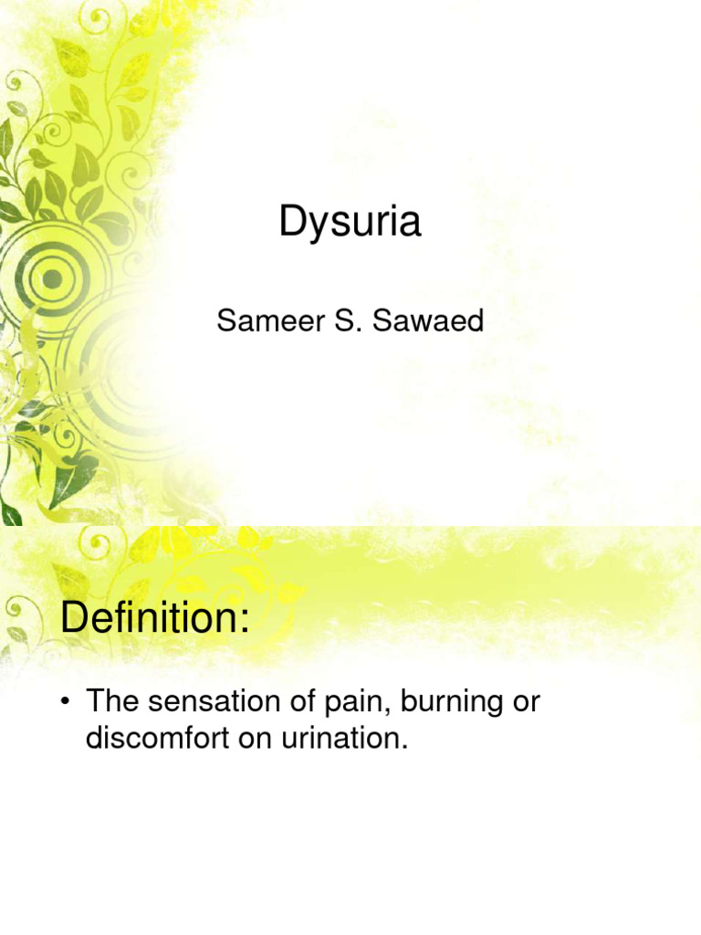 Dysuria | PDF