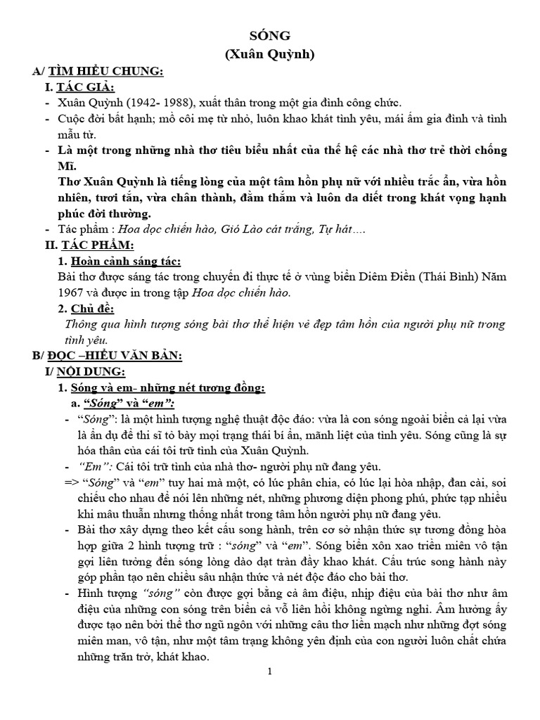 Sóng 2 - Xuân Qu NH | PDF