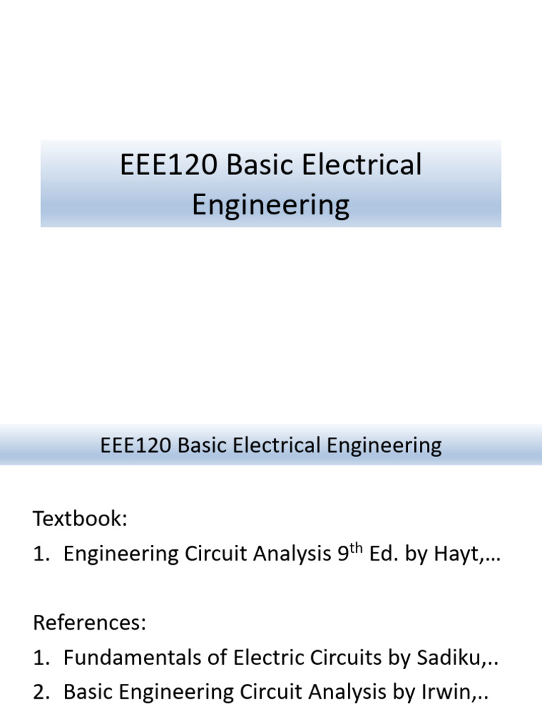 EEE120 Cicuit Theory | PDF | Voltage | Electrical Network