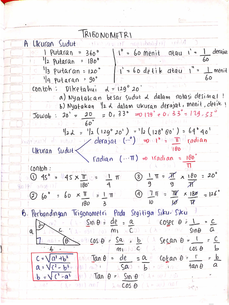 Materi Trigonometri Full | PDF