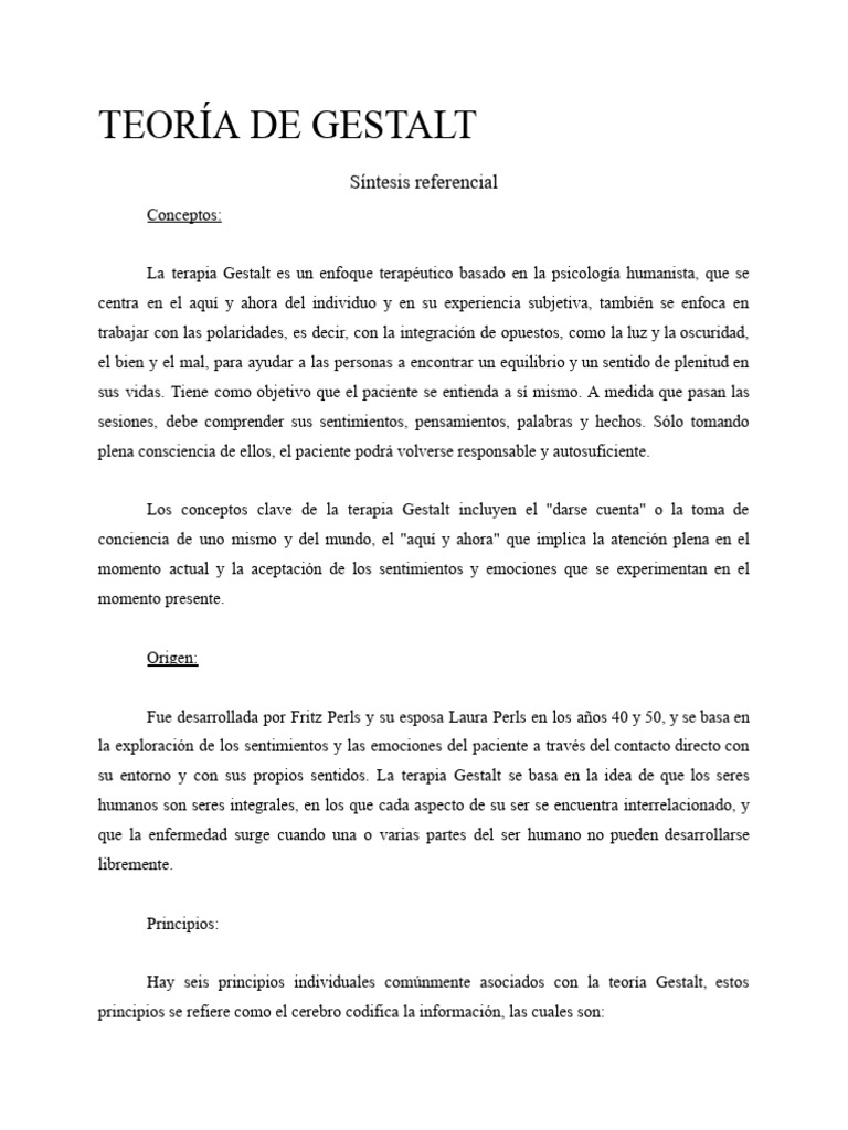 Teoria de Gestalt | PDF