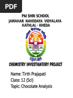 Class 12 Chocolate Analysis Project | PDF | Chocolate | Nature