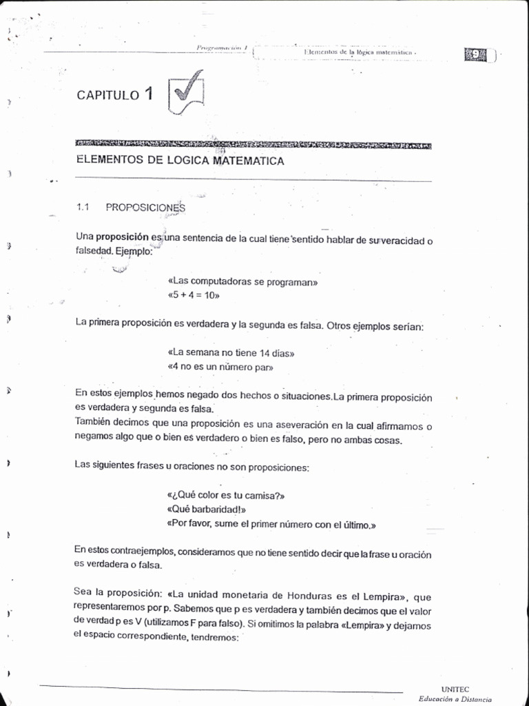 Capitulo 1 Elementos de La Logica Matematica | PDF