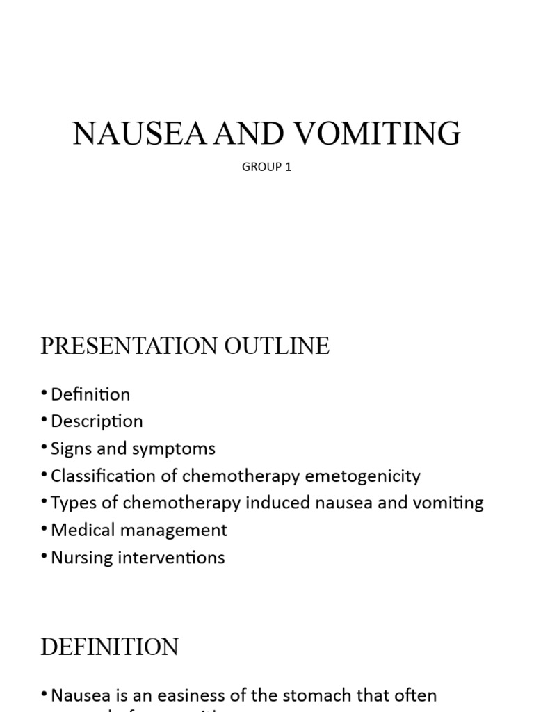 Chemotherapy-Induced Nausea & Vomiting Guide | PDF | Chemotherapy ...