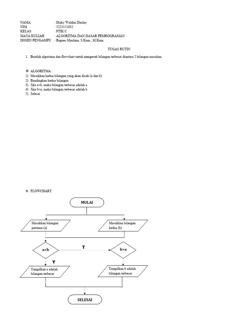 Algoritma Tugas Rutin 2 | PDF