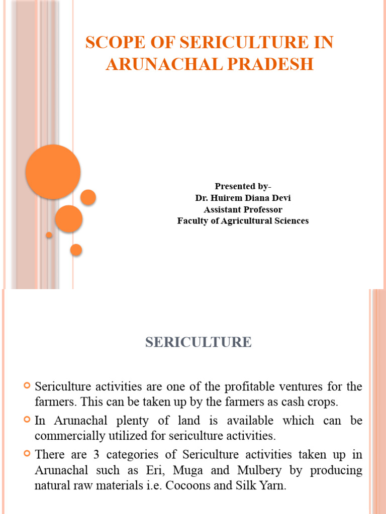 Scope of Sericulture in Arunachal Pradesh (H. Diana) | PDF | Silk | Textiles