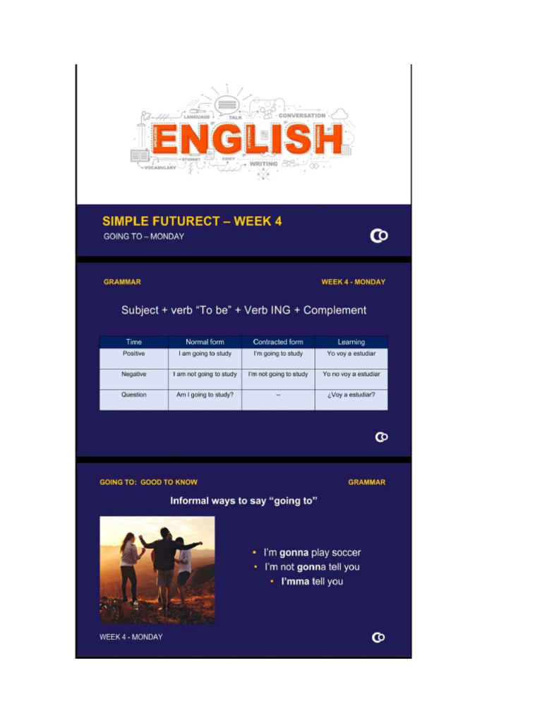 Basic 1, Week 4 Going To | PDF