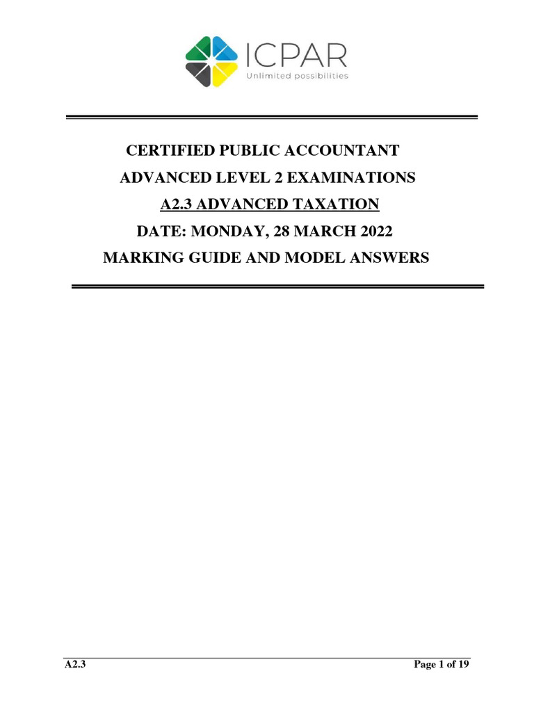 A2.3 Advanced Taxation-Ans | PDF | Value Added Tax | Taxes