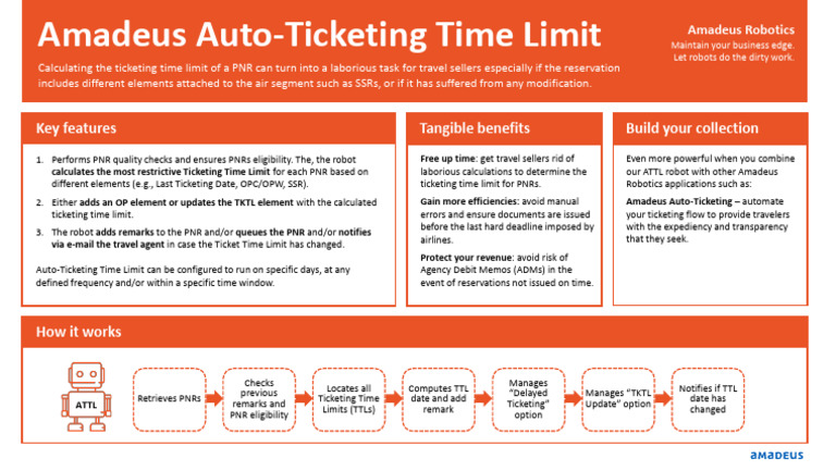 Amadeus Auto-Ticketing Time Limit Guide | PDF | Computer Engineering ...
