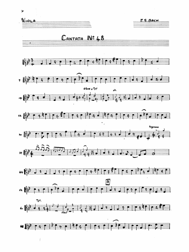 Bach Ich Elender Mensch... BWV 48 - Violas | PDF